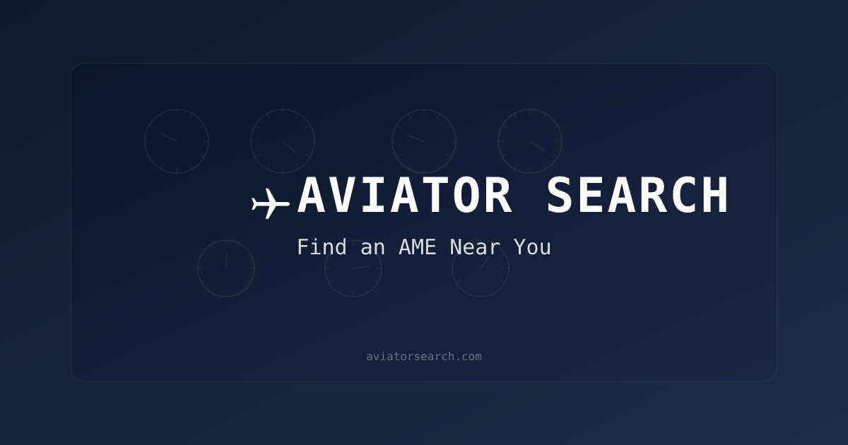 Aviator Search | Find Aviation Medical Examiners & DPEs Near You